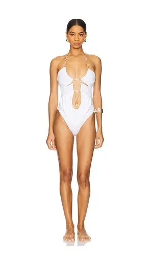 DI PETSA Temptress Draped Swimsuit - White