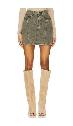 Moschino Grey Denim Mini Skirt