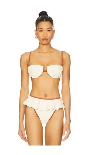 MONTCE Petal Bikini Top - Oat Terracotta