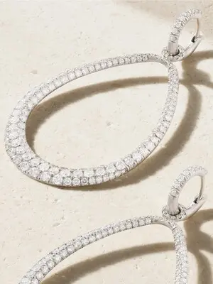 irene neuwirth - Irene Neuwirth Swing 18-karat White Gold Diamond Hoop Earrings