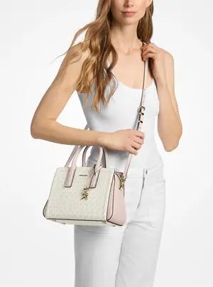 Michael Kors Laila Small Signature Logo Satchel - Pink