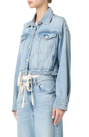 Blanknyc Crop Denim Trucker Jacket