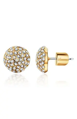 CHRISTINA CARUSO Pavé Round Stud Earrings