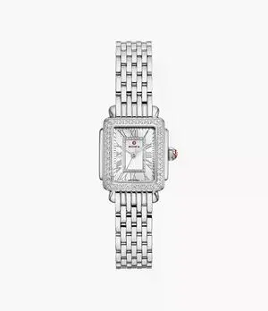 Michele Deco Madison Mini Diamond Stainless Steel Watch - Silver