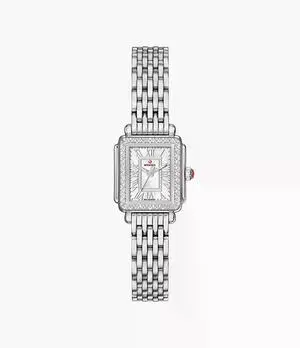 Michele Deco Madison Mini Diamond Stainless Steel Watch - Silver
