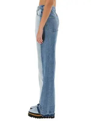 Stella McCartney Straight Leg Jeans With Paneled Design - Denim