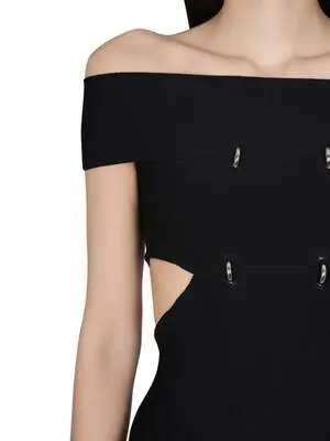 Alexander McQueen Cut Out Top - Black