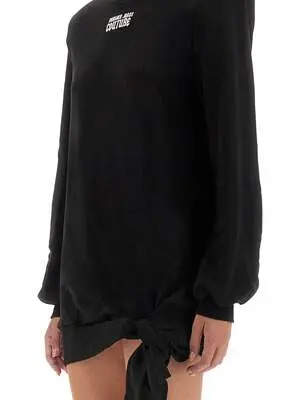 Versace Sweatshirt Dress With Logo
