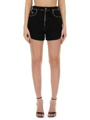 Versace Raw Edge Hem Shorts For Women