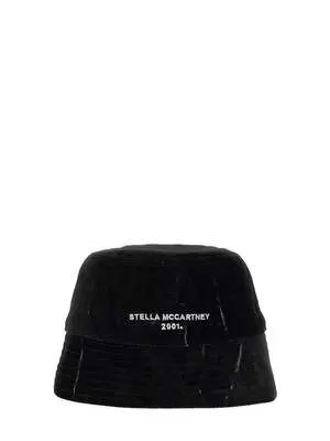 Stella McCartney Bucket Hat With Logo - Black