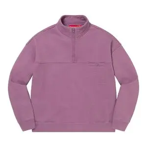 Supreme Washed Half Zip Pullover - Purple