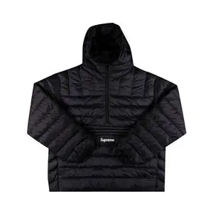 Supreme Micro Down Half Zip Hooded Pullover - Black