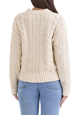 House Of Cb Jasper Chenille Cable Cotton-blend Sweater