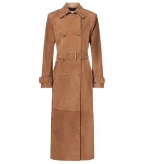 Nour Hammour Tate Leather Trench Coat - Brown