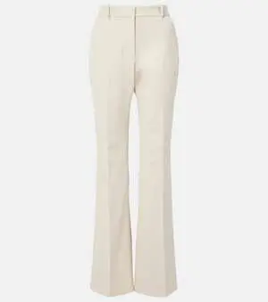 JOSEPH Tafira Mid-rise Flared Pants - Blue