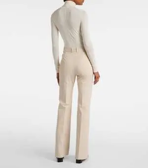 JOSEPH Tafira Mid-rise Flared Pants - Blue