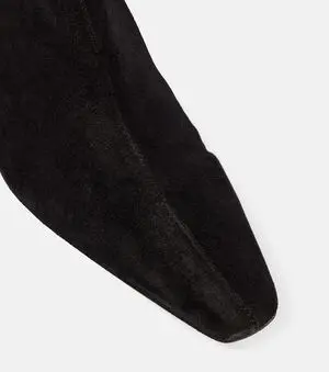 Staud Wally 55 Suede Ankle Boots - Black