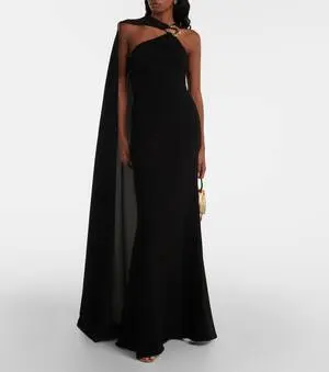 Roland Mouret Asymmetric Caped Gown