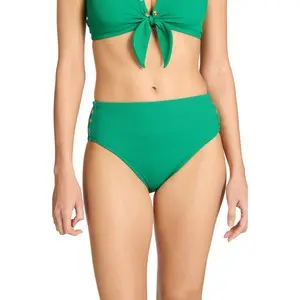 Robin Piccone Amy High Waist Bikini Bottom - Emerald