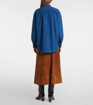 Valentino Garavani Ruffled Denim Blouse