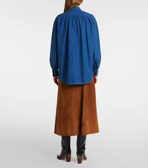 Valentino Garavani Ruffled Denim Blouse