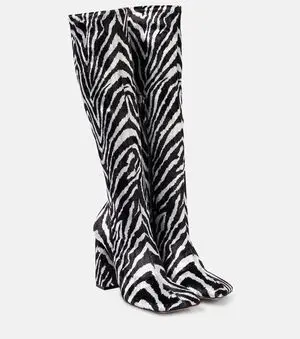 Amina Muaddi Stretch Boots For Women