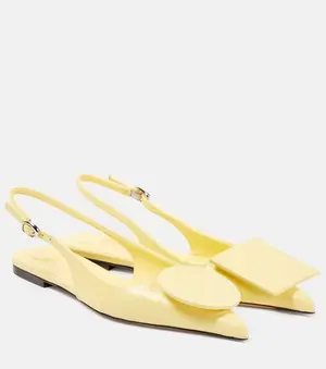 Jacquemus Les Slingbacks Duelo Leather Ballet Flats - Yellow