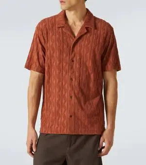 Frescobol Carioca Roberto Cotton Bowling Shirt - Brown