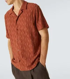 Frescobol Carioca Roberto Cotton Bowling Shirt - Brown