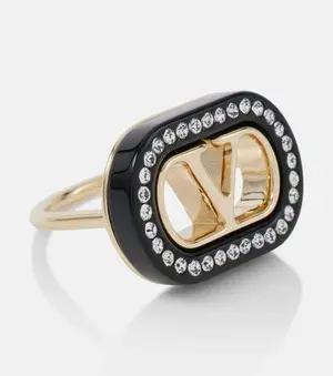 Valentino Garavani Vlogo Embellished Ring