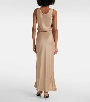 Brunello Cucinelli Satin Maxi Dress
