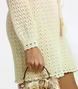 Valentino Garavani Open-knit Cotton Minidress