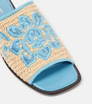 Etro Leather Espadrille Slides
