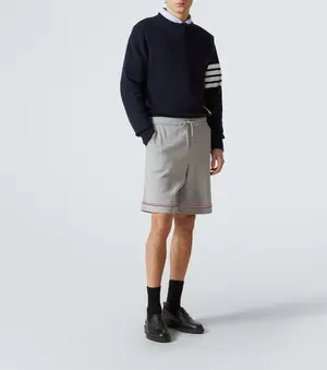 Thom Browne Striped Cotton Shorts