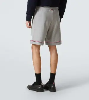 Thom Browne Striped Cotton Shorts - Grey