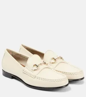 Gucci Horsebit 1953 Leather Loafers - White