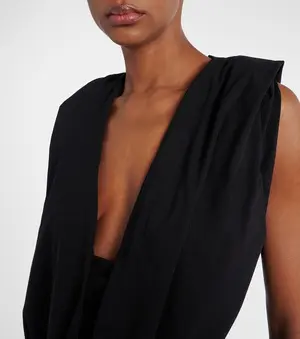 Magda Butrym Hooded Silk-blend Jersey Maxi Dress