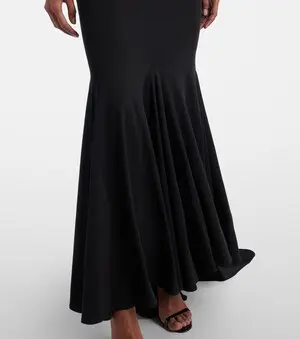Magda Butrym Hooded Silk-blend Jersey Maxi Dress