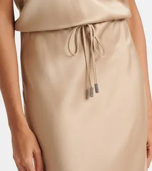 Brunello Cucinelli Satin Maxi Dress