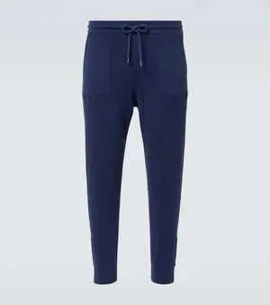 Brunello Cucinelli Cotton Jersey Sweatpants - Blue