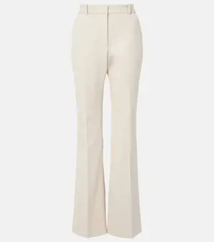 JOSEPH Tafira Mid-rise Gabardine Flared Trousers - Blue
