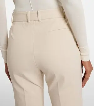 JOSEPH Tafira Mid-rise Gabardine Flared Trousers - Blue