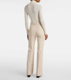 JOSEPH Tafira Mid-rise Gabardine Flared Trousers - Blue