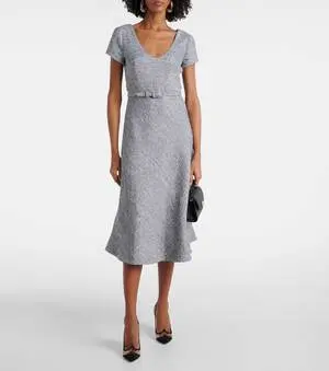 Alessandra Rich Sequined Tweed Midi Dress