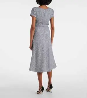 Alessandra Rich Sequined Tweed Midi Dress
