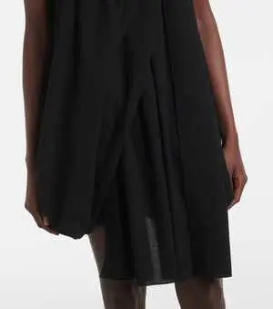 JW Anderson Draped Off-shoulder Wool-blend Bustier Dress