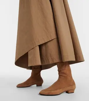 THE ROW Suede Over-the-knee Boots - Brown