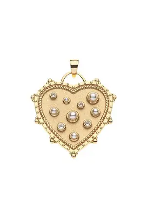JANE WIN Love In The Air Heart Pendant - Gold