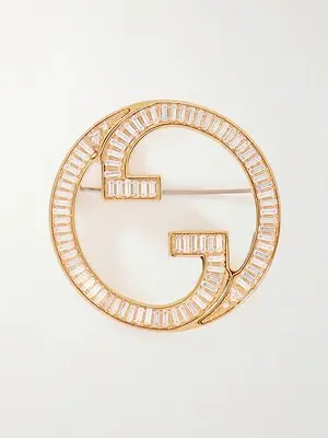 Gucci Blondie -tone Crystal Brooch - Gold