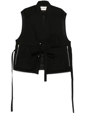 MORDECAI Panelled Vest - Black